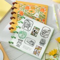 China Discbound Notebook And Art Journal With Colorful Floral Cover for sale