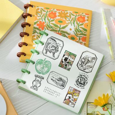 China Discbound Notebook And Art Journal With Colorful Floral Cover for sale