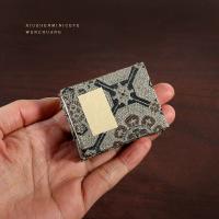China Mini Brocade Fabric Accordion Pocket Notebook For Cultural Souvenirs And Gifts for sale