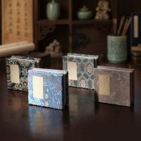 China Mini Brocade Fabric Accordion Pocket Notebook For Cultural Souvenirs And Gifts for sale