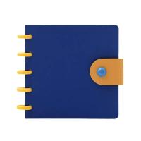 China Discbound Notebook With Button Closure And Removable Plastic Rings For Office for sale