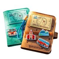 China Felt Travel Journal With Embroidery Patches And Ring Binder For Souvenirs for sale