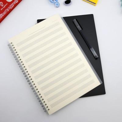 China Staff Paper Spiral Notebook With Frosted Cover For Music Composition for sale