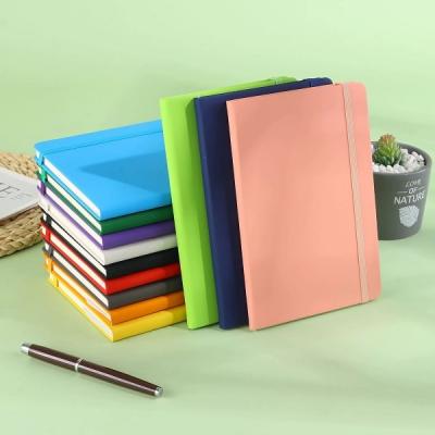 China Hardcover Notebook With Elastic Closure Band And Ribbon Marker For Office for sale