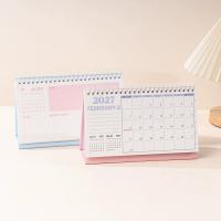 China Frosted Cover Desk Calendars With Gradient Pastel Planner For Daily Planning for sale