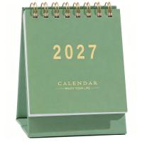 China Mini Desk Calendars 2027 Morandi Color Standing Planner For Office Desk for sale