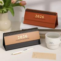 China Monthly Desktop Calendar 2026 Stand Up Schedule Notebook For Office Desk for sale