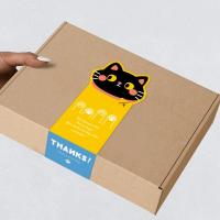 China Packaging Sealing Labels With Cute Cartoon Cat Designs For E-Commerce Boxes for sale