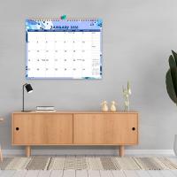 China Monthly Hanging Wall Calendars With Twin Wire Binding For Home And Office for sale
