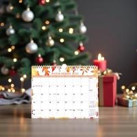 China Monthly Hanging Wall Calendars With Twin Wire Binding For Home And Office for sale