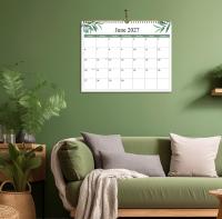 China Monthly Hanging Wall Calendars With Twin Wire Binding For Home And Office for sale