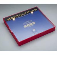 China PU Leather Desktop Calendar Planner With Metal Binding And Strap Closure for sale