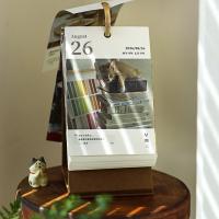 China Daily Tear-Away Desktop Calendar With Metal Ring Stand For Office Planning for sale