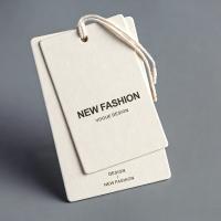 China Minimalist Layered Paper Hang Tags With String For Apparel Branding for sale