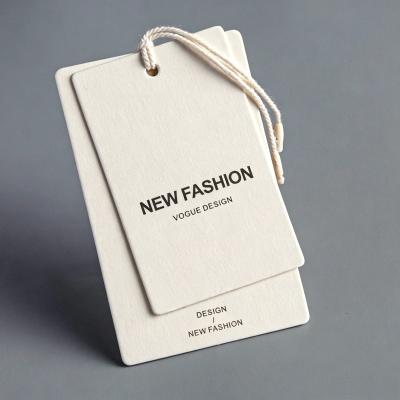 China Minimalist Layered Paper Hang Tags With String For Apparel Branding for sale