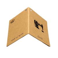 China Kraft Paper Folded Hang Tags With Care Instructions For Apparel Branding for sale