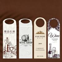 China Wine Bottle Neck Tags With Die-Cut Hanging Hole For Beverage Branding for sale