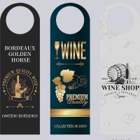 China Wine Bottle Neck Tags With Die-Cut Hanging Hole For Beverage Branding for sale
