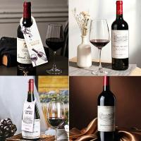 China Wine Bottle Neck Tags With Die-Cut Hanging Hole For Beverage Branding for sale