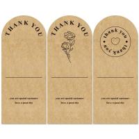 China Kraft Paper Thank You Stickers With Arch Top For Gift Box And Retail Packaging for sale