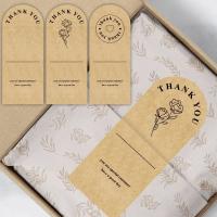 China Kraft Paper Thank You Stickers With Arch Top For Gift Box And Retail Packaging for sale