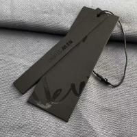 China Multi-Layer Black Paper Hang Tags With Spot UV Finish For Apparel Branding for sale