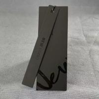 China Multi-Layer Black Paper Hang Tags With Spot UV Finish For Apparel Branding for sale