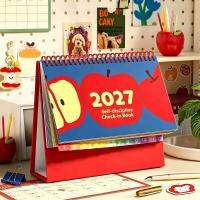 China Desk Calendar 2027 With Index Tabs And Planner Stickers For Office Planning for sale