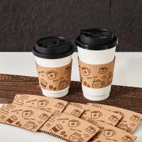 China Coffee Cup Sleeves With Corrugated Paper For Hot Beverage Packaging for sale