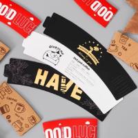 China Coffee Cup Sleeves With Corrugated Paper For Hot Beverage Packaging for sale