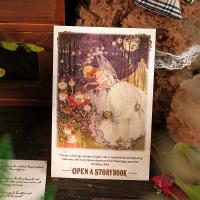 China Decorative Postcards With Vintage Storybook Illustration And Display Box for sale