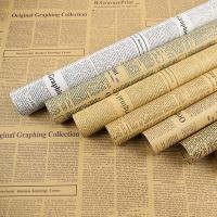 China Vintage Newspaper Wrapping Paper With Retro Print For Gift And Floral Packaging for sale
