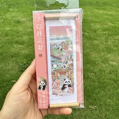 China Decorative Scroll Magnet With Traditional Chinese Style Illustration for sale