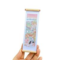 China Decorative Scroll Magnet With Traditional Chinese Style Illustration for sale