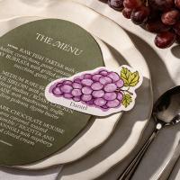 China Die-Cut Food And Drink Illustration Menu Cards With Place Cards For Events for sale