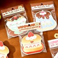 China Dessert Shaped Sticky Notes With Foldable Stand Card For Stationery Retail for sale
