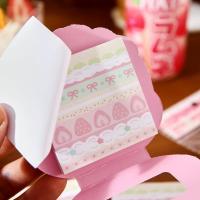 China Dessert Shaped Sticky Notes With Foldable Stand Card For Stationery Retail for sale
