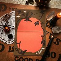 China Halloween Pumpkin Illustration Greeting Cards With Envelopes For Seasonal Gifting for sale