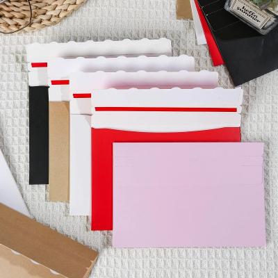 China Decorative Scalloped Flap Peel And Seal Paper Envelopes For Greeting Cards for sale