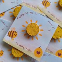 China Custom Plantable Seed Paper Shapes With Printed Backing Cards For Eco Events for sale