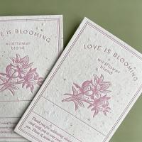 China Plantable Seed Paper Greeting Cards With Wildflower Blend And Letterpress for sale