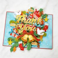 China Pop Up Christmas Cards With Envelopes And 3D Holiday Designs for sale