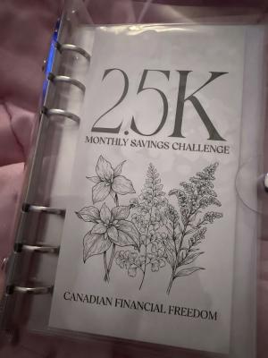 China Savings Challenge Calendar Binder With 6-Ring Mechanism For Cash Budgeting for sale