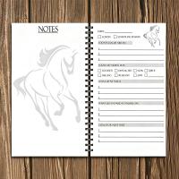 China Custom Printed Horse Training Log Book With Wire-O Binding For Equestrian Brands for sale