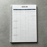 China Fishing Catch Log Book With Durable Stone Paper Pages And Wire-O Binding for sale