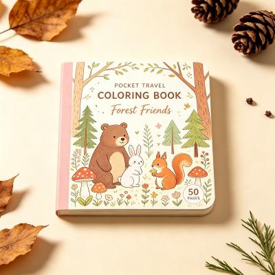 China Pocket Size Travel Coloring Book With Rounded Safety Corners for sale