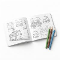 China Pocket Size Travel Coloring Book With Rounded Safety Corners for sale