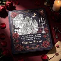 China Gothic Dark Fantasy Coloring Book Custom For Adult Art Therapy And Relaxation for sale
