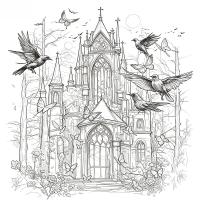 China Gothic Dark Fantasy Coloring Book Custom For Adult Art Therapy And Relaxation for sale