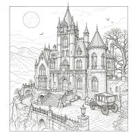 China Gothic Dark Fantasy Coloring Book Custom For Adult Art Therapy And Relaxation for sale